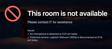 Zoom displaying "This room is not available" error message