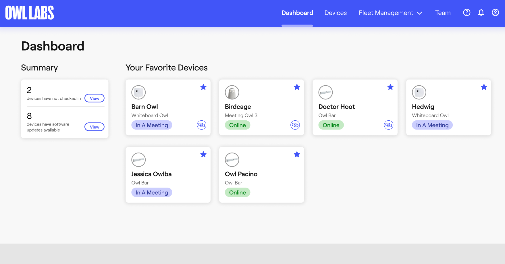 How do I add “favorite” devices in the Nest?