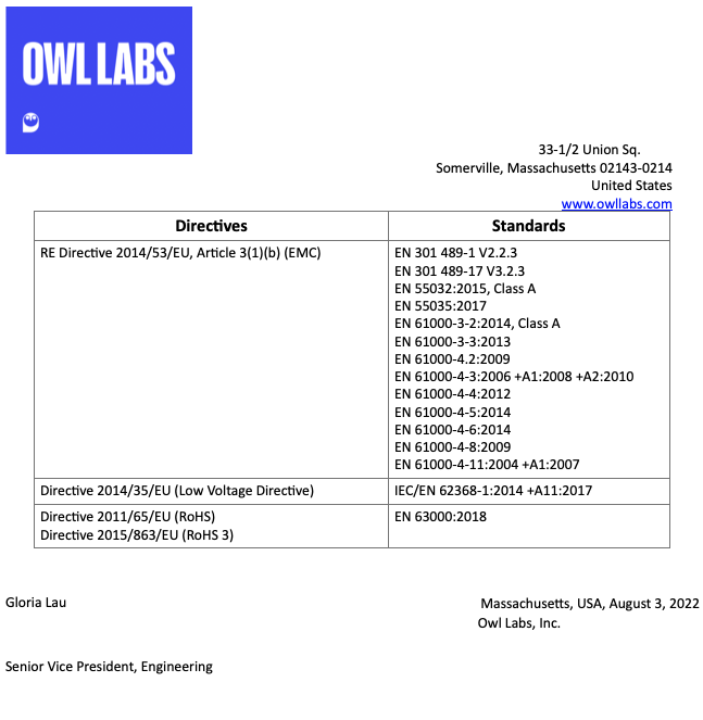 Expansion Mic EU Declaration of Conformity