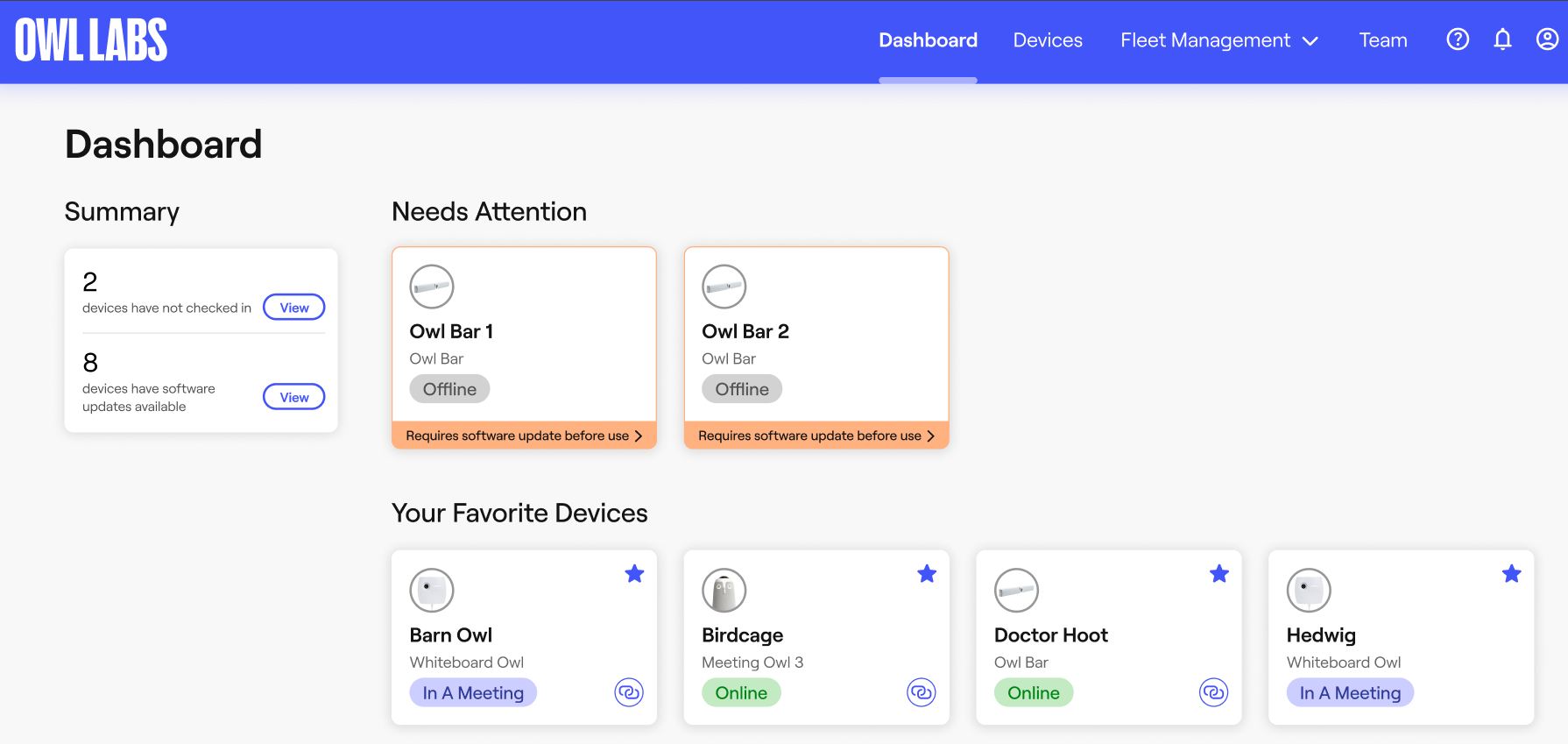 Que puis-je faire sur mon tableau de bord dans le Nest
