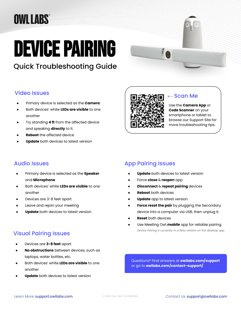 Quick troubleshooting tips for device pairing